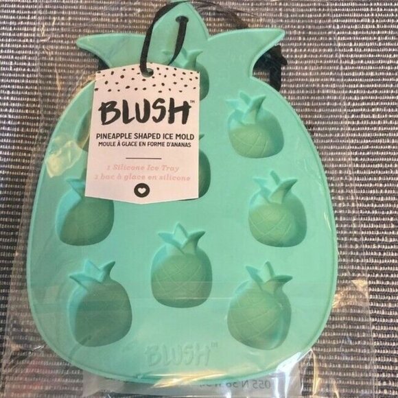 Blush | Other | Blush Flexible Silicone Teal Pineapple Ice Cube Tray ...